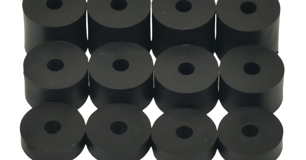 4mm Rubber Spacers – M4 Washers (12 Pack), Shore A 55 Hardness