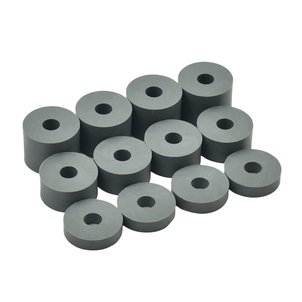 6mm Soft Rubber Spacers – Grey, Shore A 45 Hardness (12 Pack)
