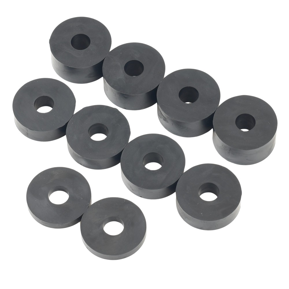 10mm Rubber Spacers Standoff Washers (10 Pack) medium hard